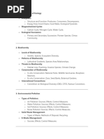 UPSC 2025 Environment and Ecology Syllabus | PDF | Biodiversity | Ecosystem
