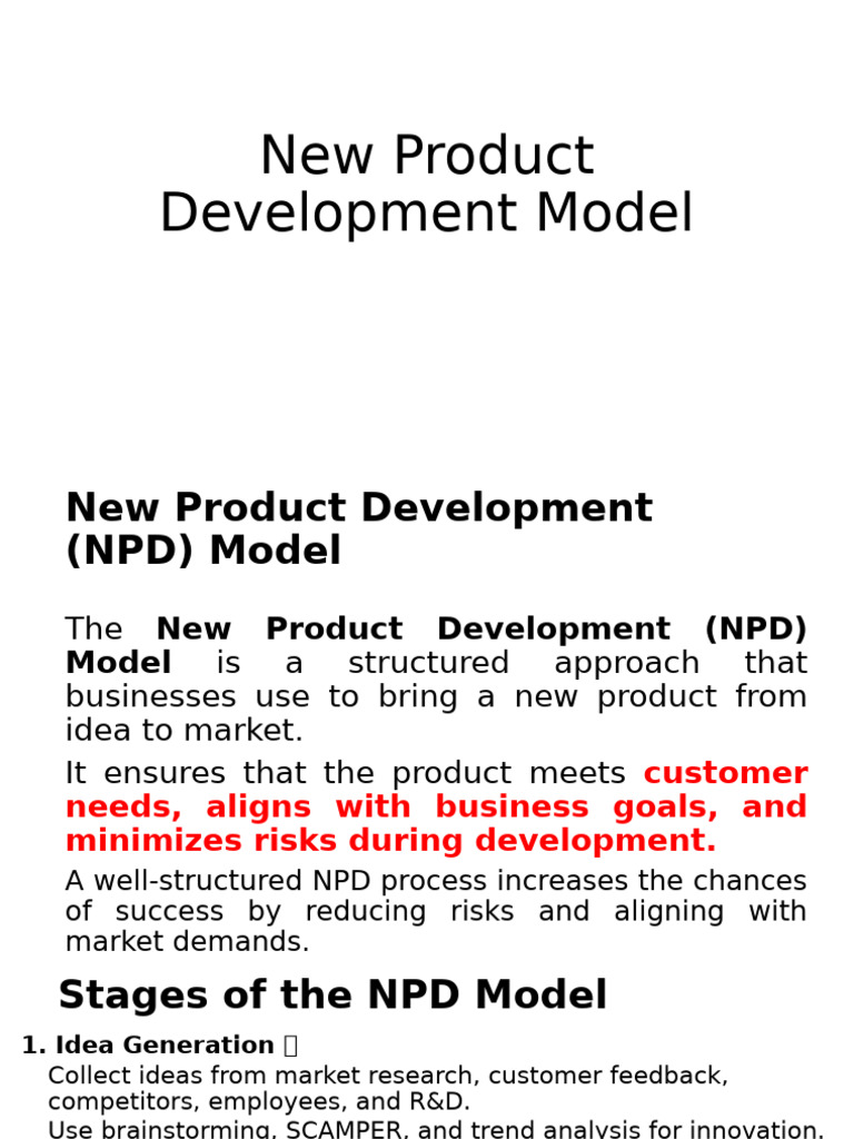 New Product Development Model | PDF | Lean Startup | New Product ...