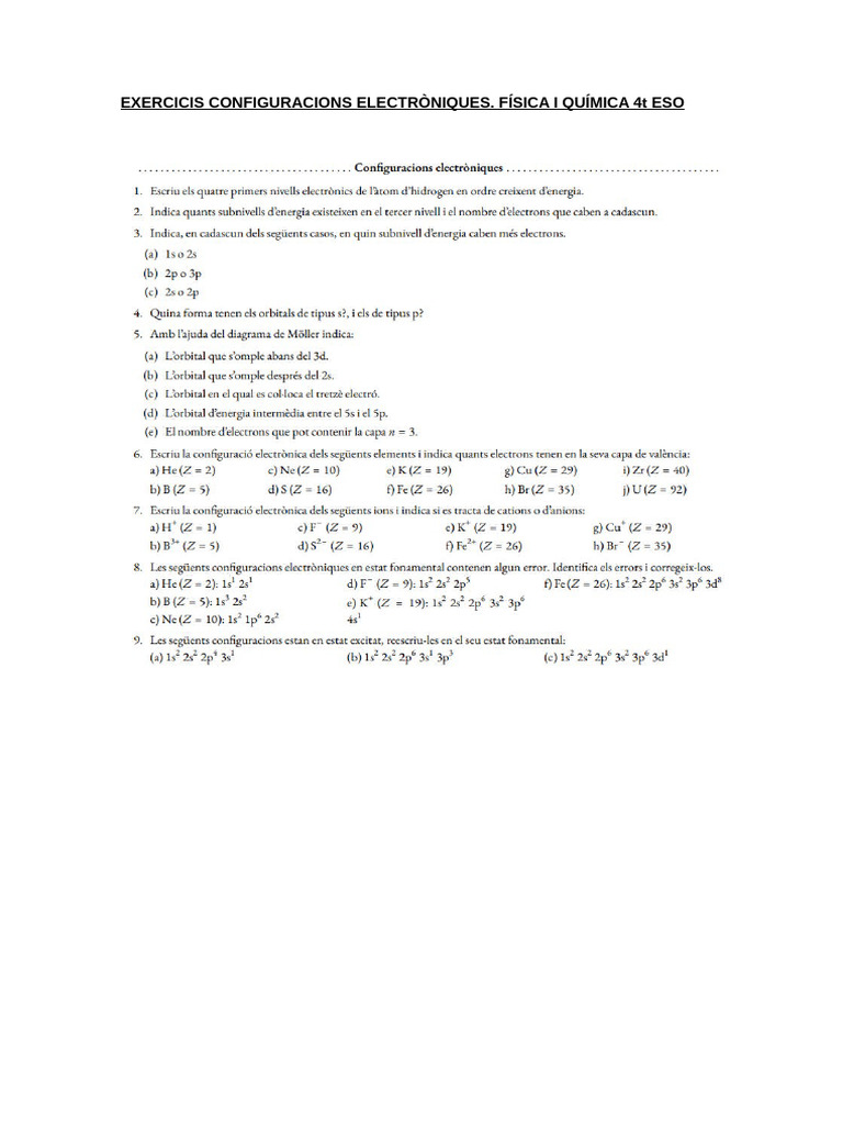 Exercicis Configuracions Electròniques | PDF