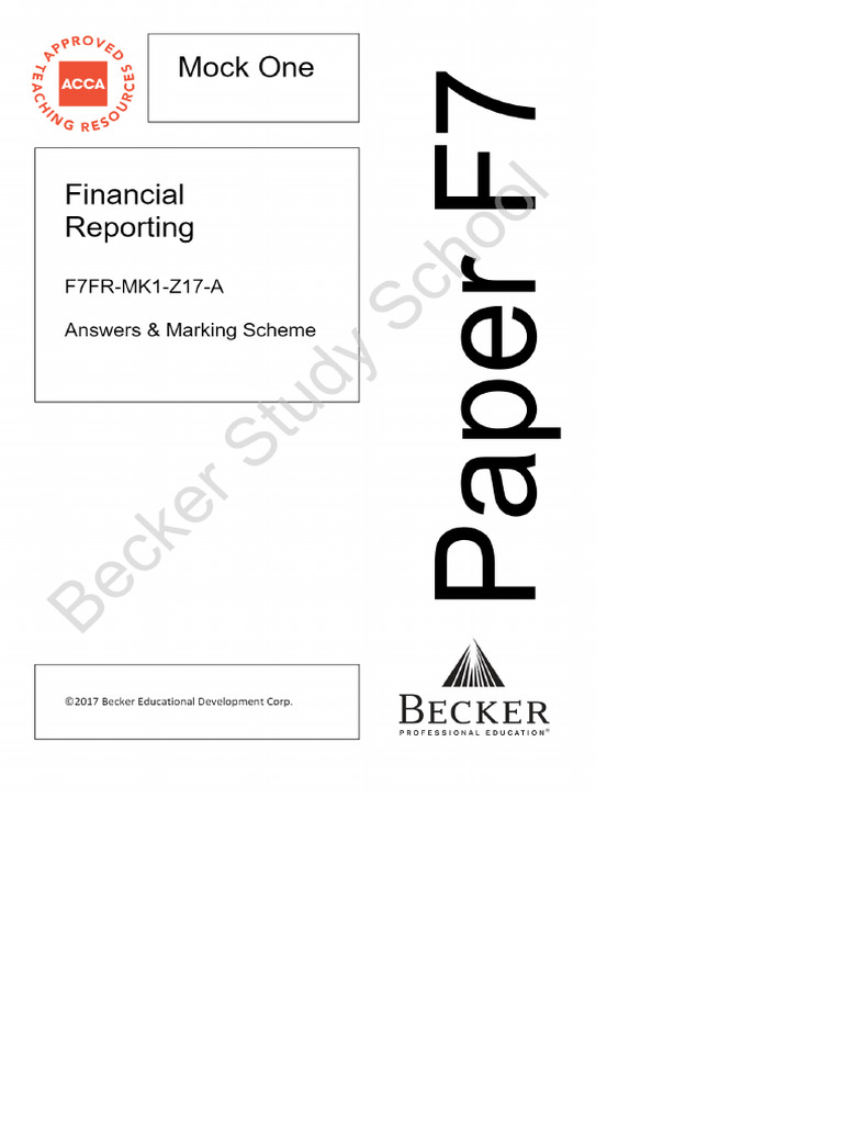 F7 Mock Ans | PDF
