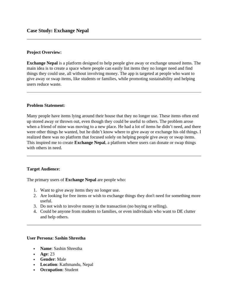 Case Study Exchangenepal Website | PDF | Usability | Computing