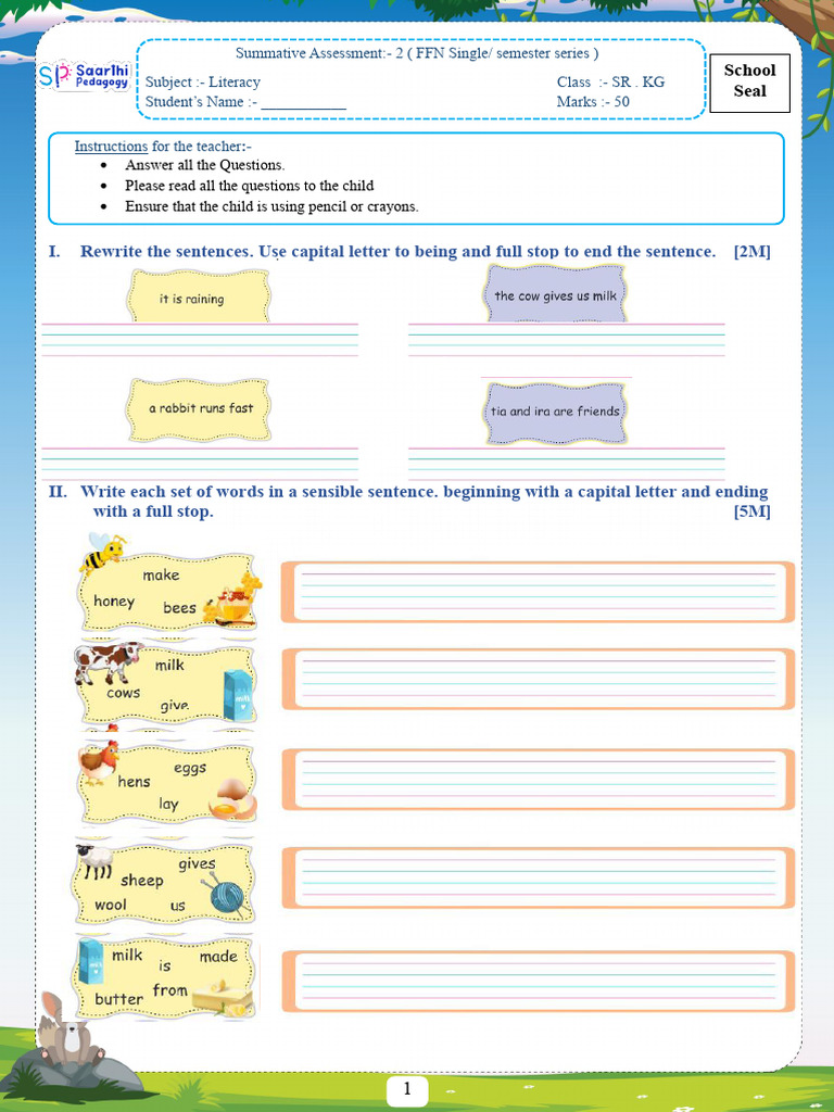 SA 2 Level 3 Literacy, 50 MARKS | PDF