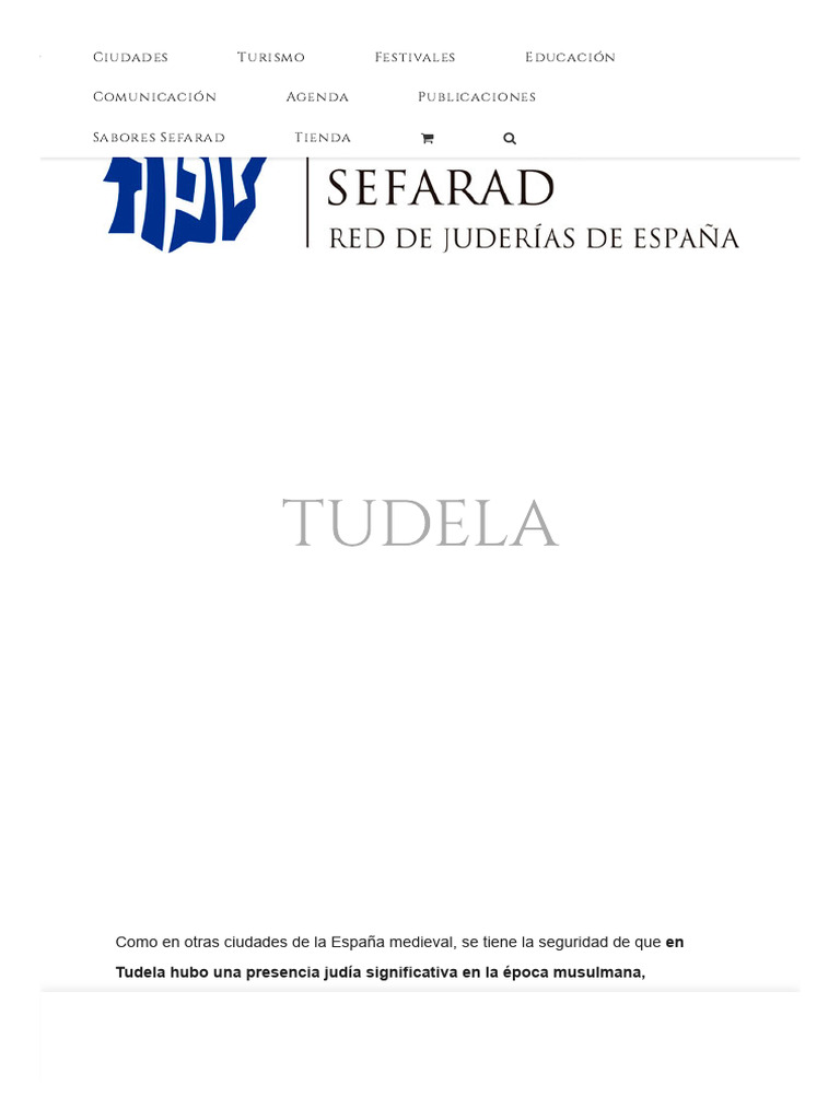 Judería de Tudela: Historia y Cultura Sefardí | PDF | Judios | España
