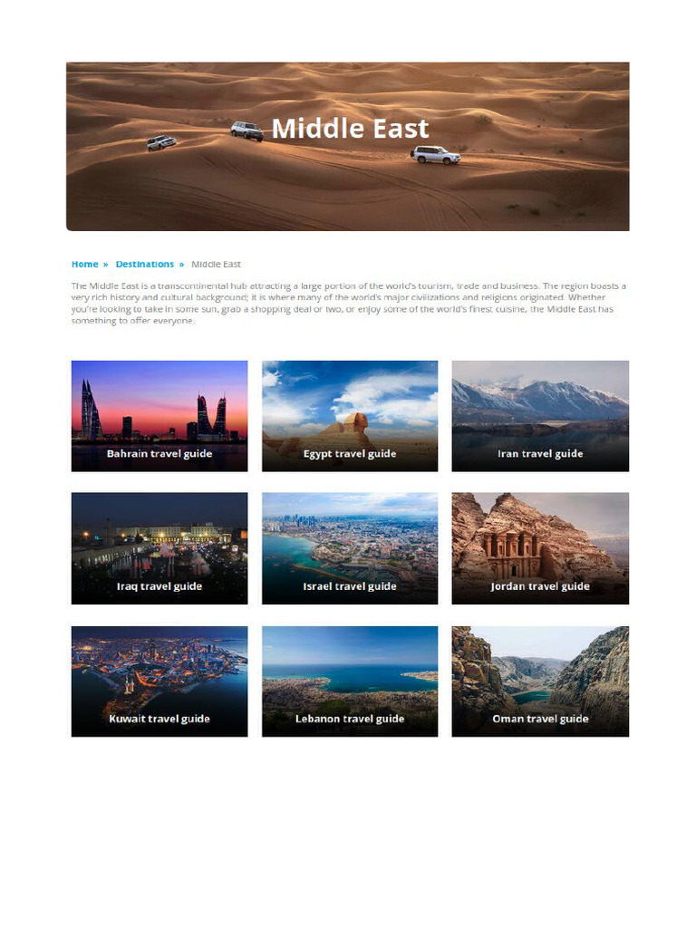 Flydubai Destinations - Middle East | PDF