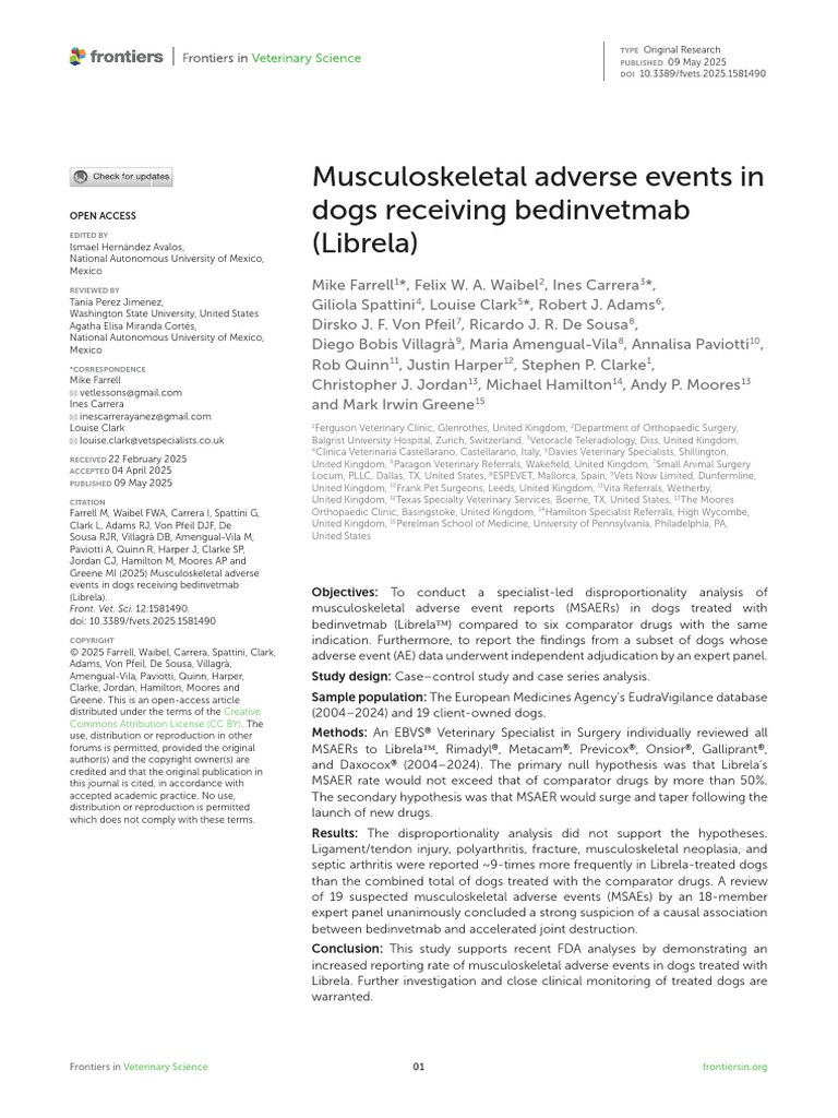Librela Joint Destruction 2025 | PDF | Pharmacovigilance | Food And ...