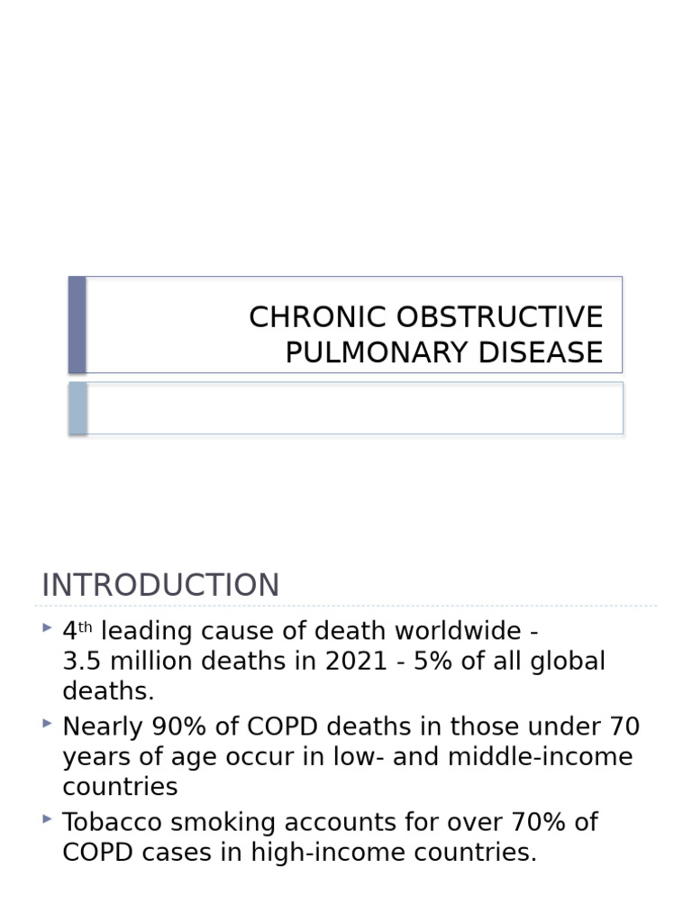 Chronic Obstructive Pulmonary Disease | PDF | Chronic Obstructive Pulmonary Disease ...