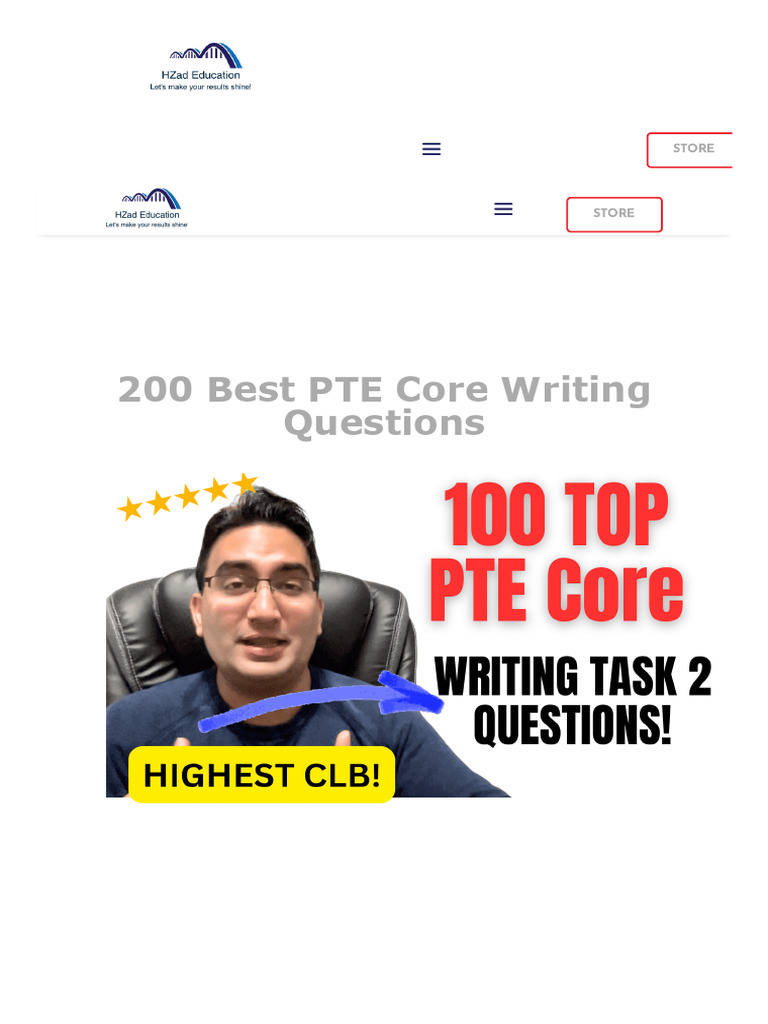 200 Best PTE Core Writing Questions - HZad Education | PDF | Baggage