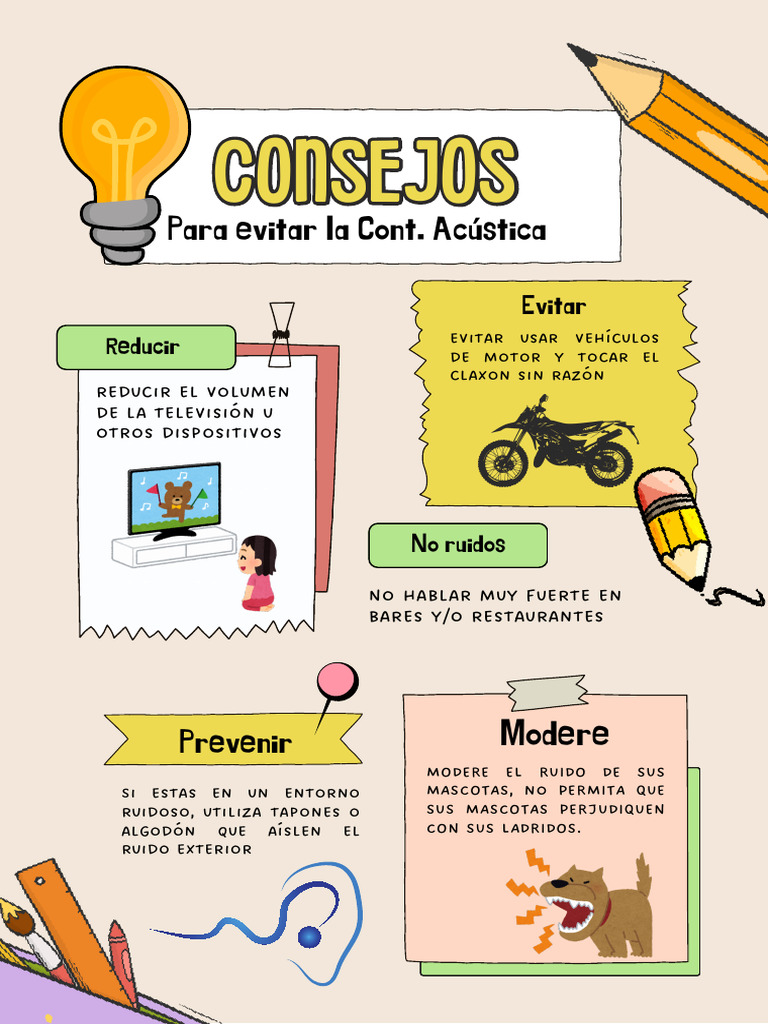 Cartel Consejos para La Contaminacion Acustica | PDF