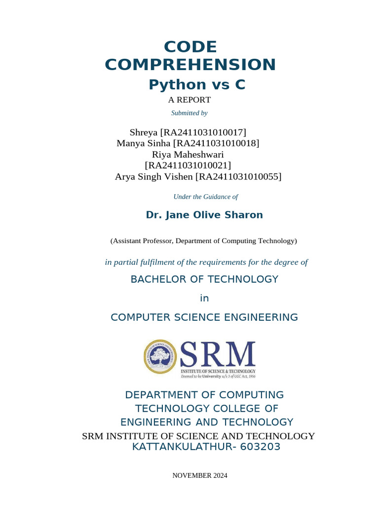 Code Comprehension Report | PDF | Control Flow | Computer Program