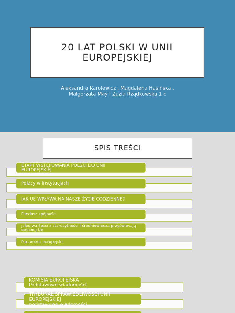 20 Lat W Unii Europejskiej | PDF