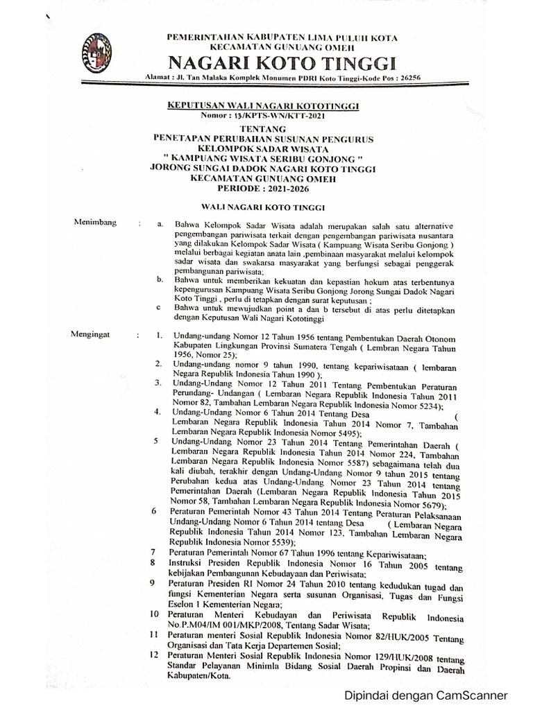 SK POKDARWIS(2) | PDF