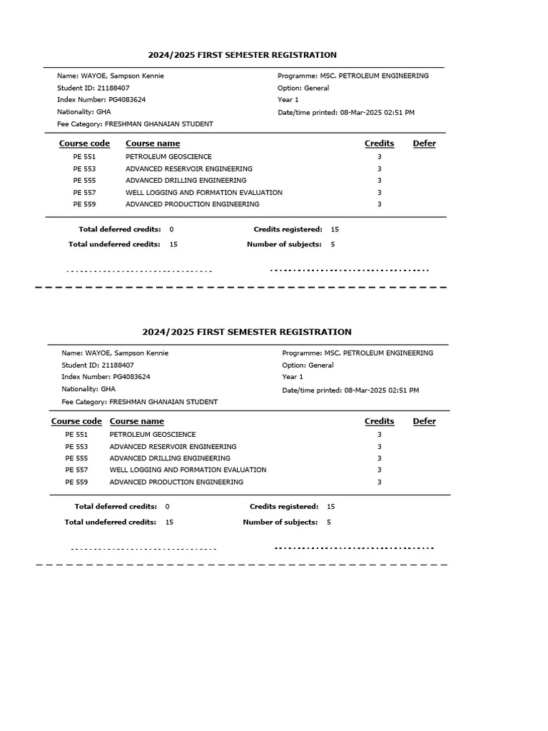 Academic Semester Selection | PDF | Resource Extraction | Engineering