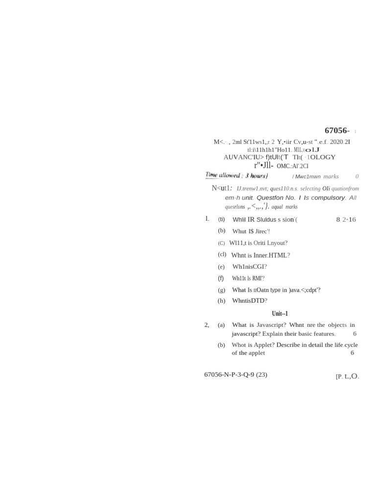 Advanced Object Technology 2023 | PDF