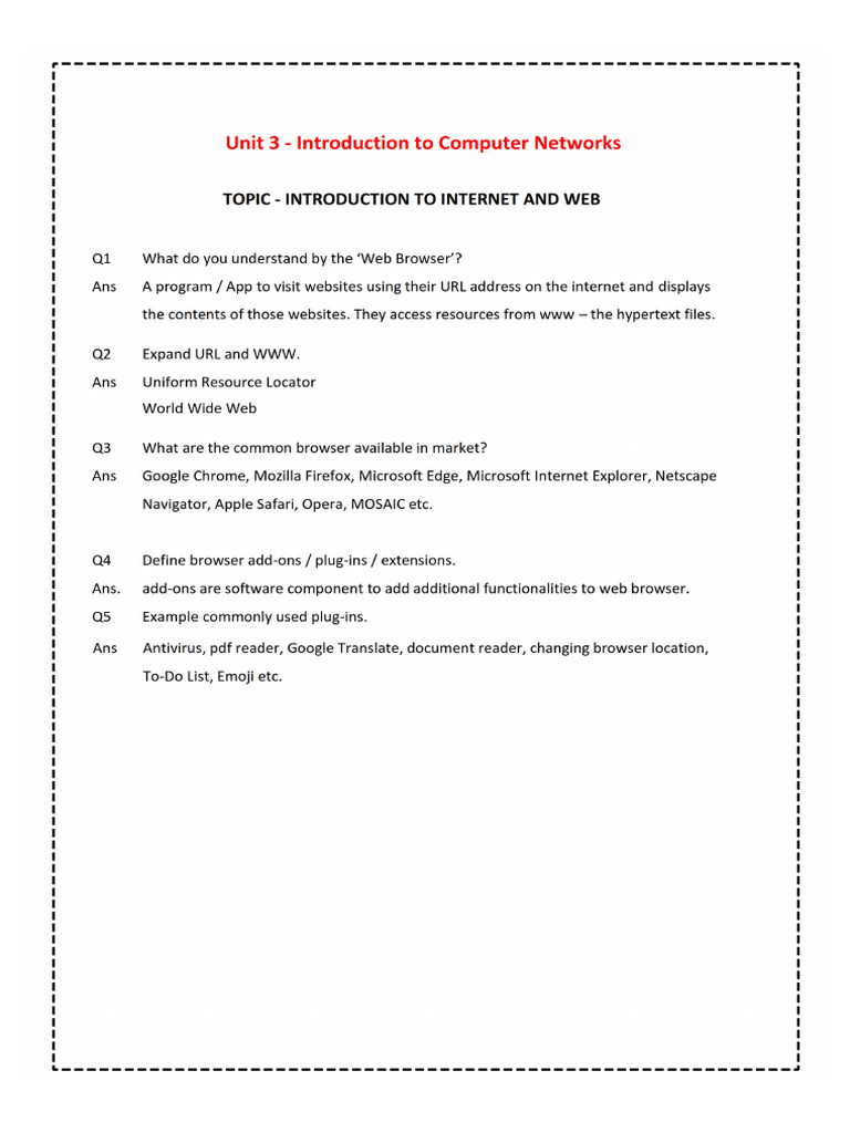 Most expected Computer Network questions | PDF