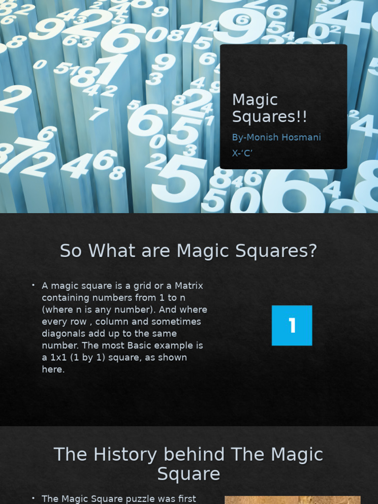 Understanding Magic Squares Explained | PDF