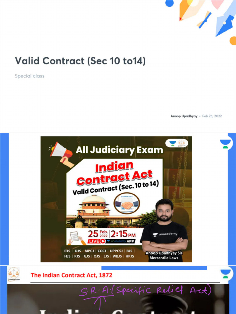 Valid Contract Sec 10 To14 | PDF
