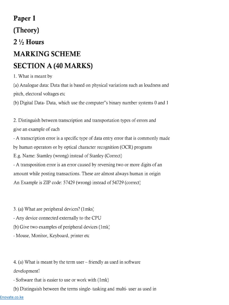 Computer f4 Pp1 Ms | PDF