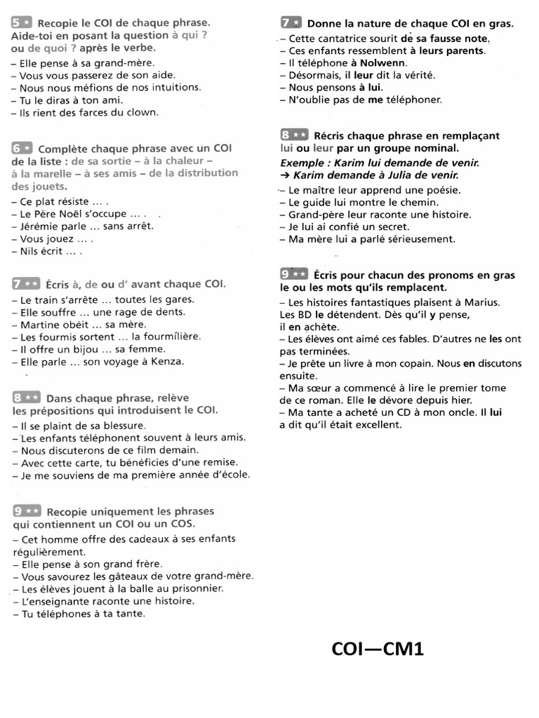 Coi CM1 | PDF
