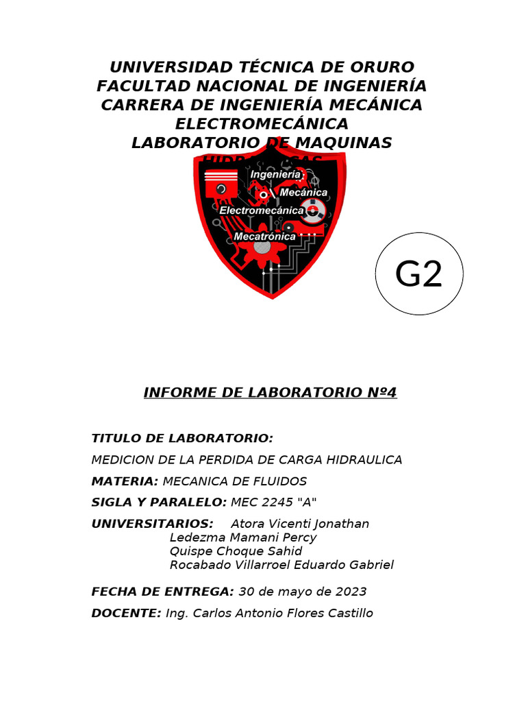 Lab 4 Mec 245 2023 | PDF | Turbulencia | Dinámica de fluidos