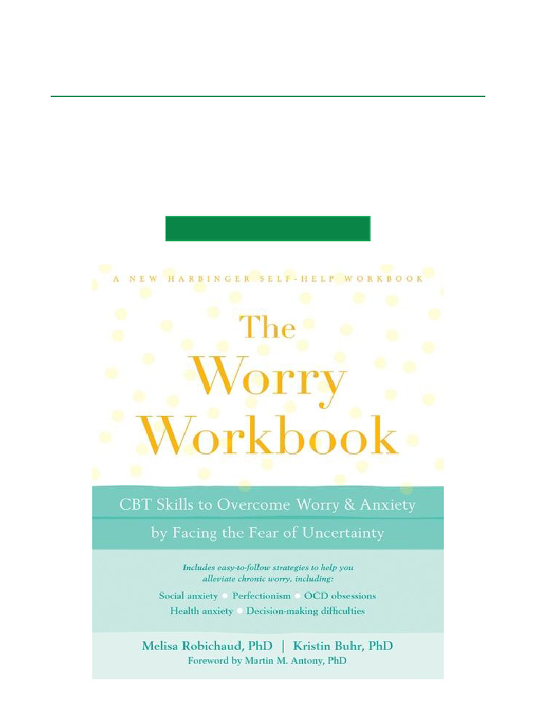 Reader's Pick The Worry Workbook CBT Skills To Overcome Worry and ...