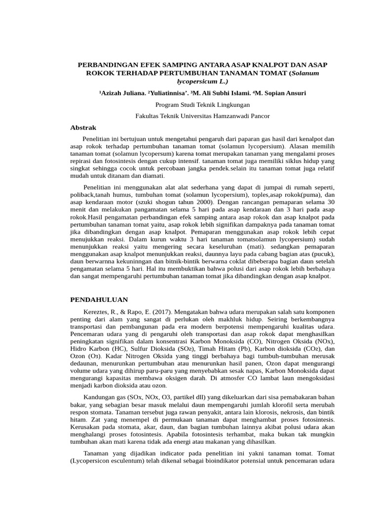 Laporan Praktikum Kimia Lingkungan | PDF