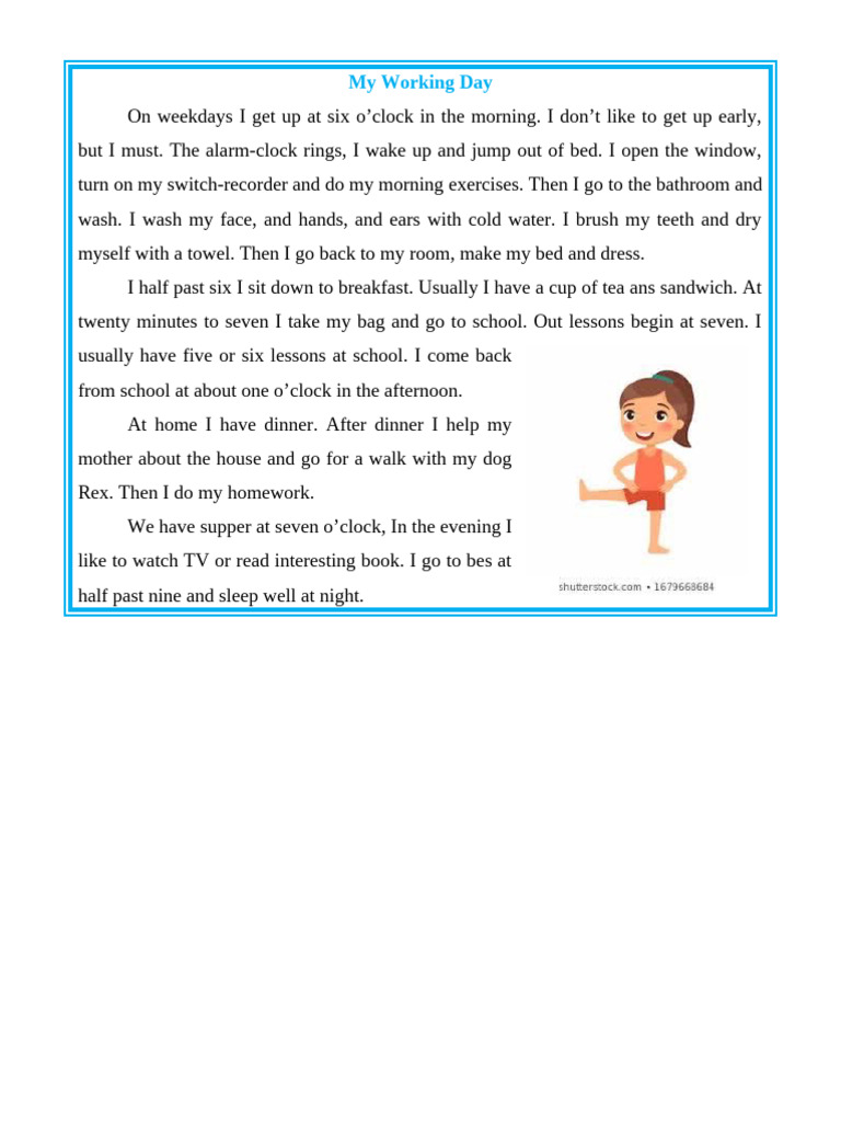 My Daily Routine and Activities | PDF