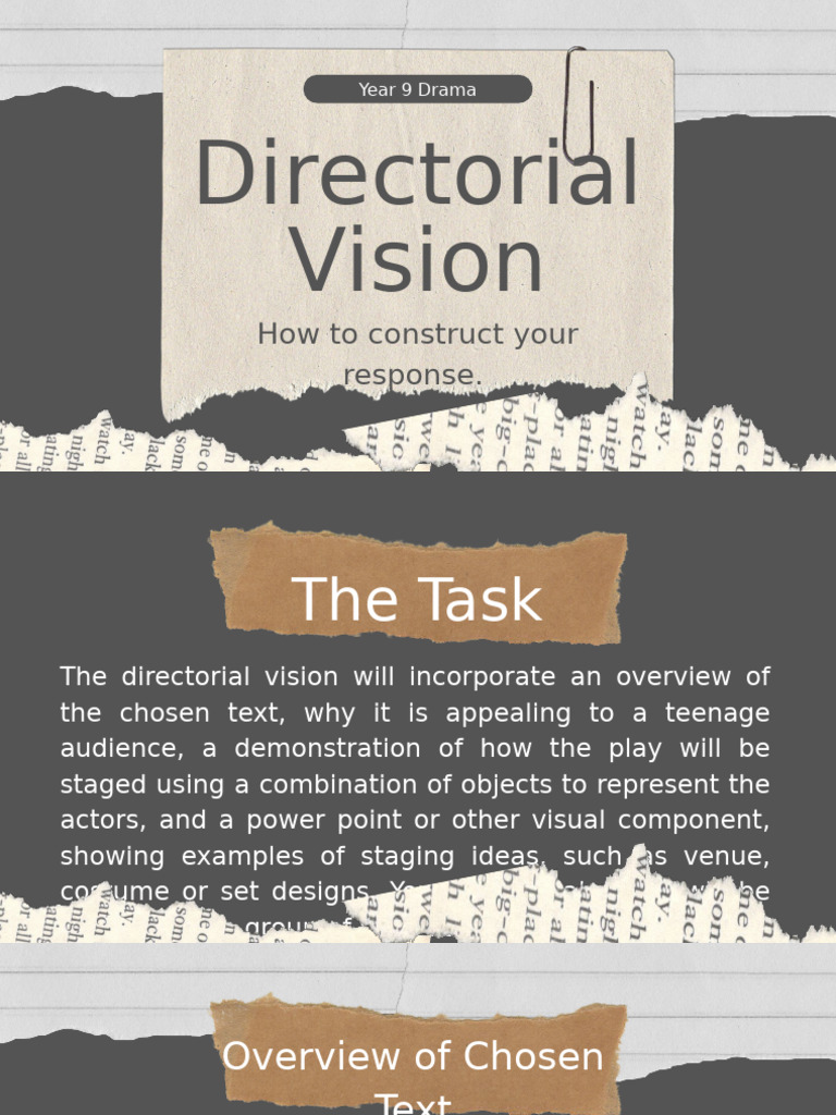 Directorial Vision Structure of Response | PDF