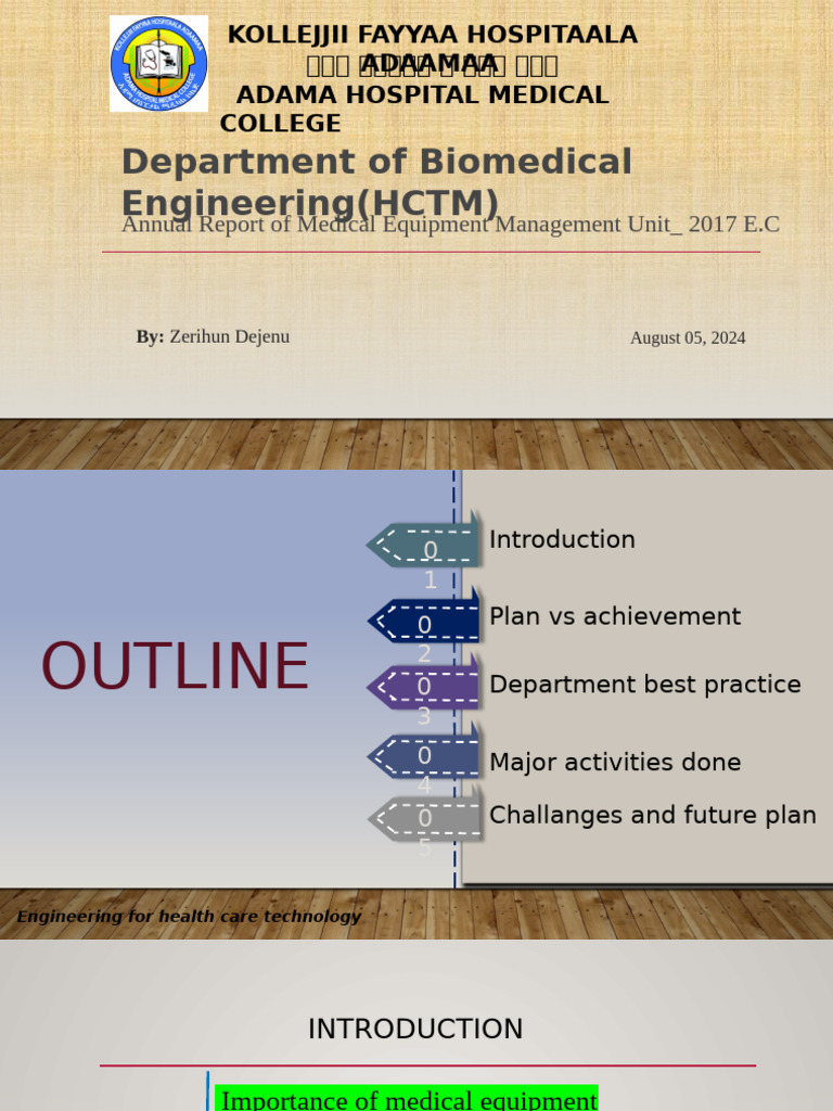 Final Biomedical Annual Acheivement Report | PDF | Medical Device ...