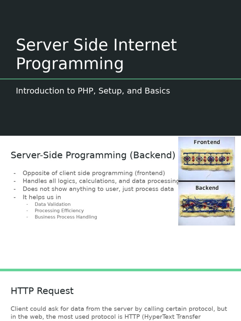 01.introduction To PHP, Setup, and Basics | PDF | Php | Networking
