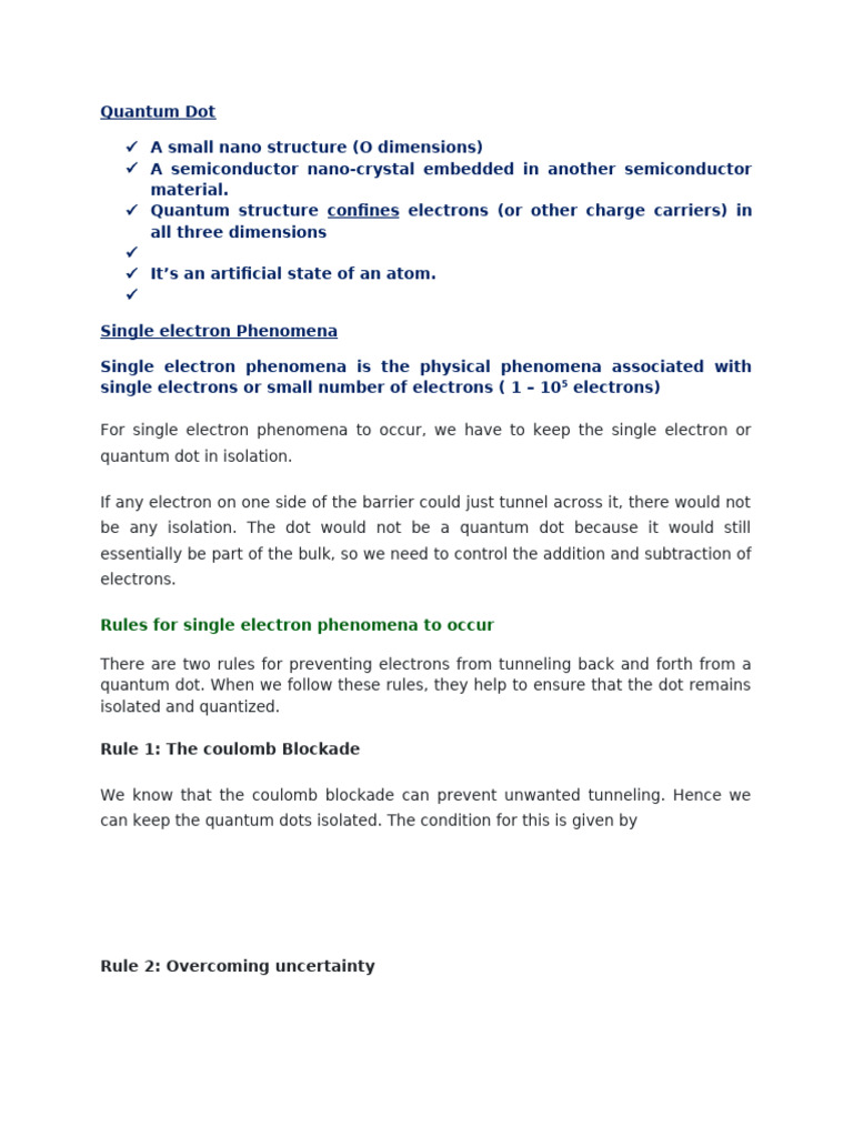 Single Electron Phenomena | PDF | Field Effect Transistor | Quantum ...