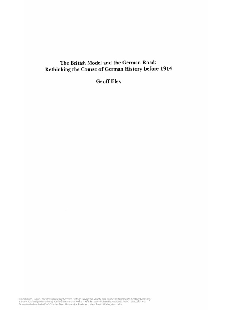 2 Geoff Eley The British Model and The German Road Rethinking The ...