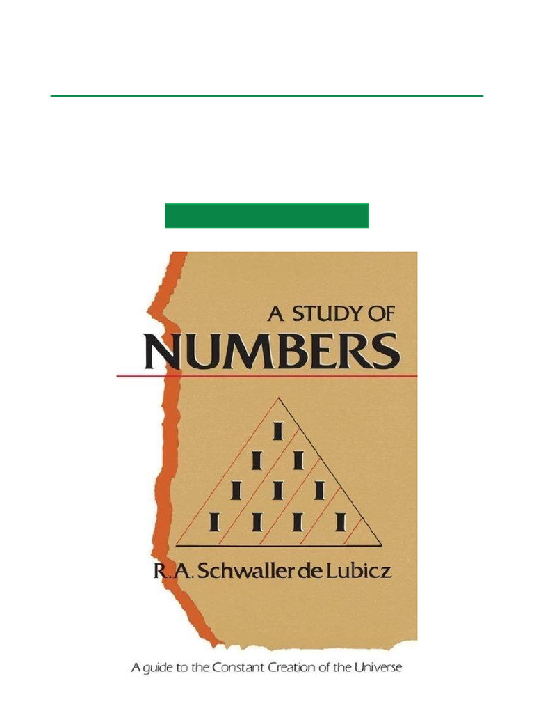 Limited Get A Study of Numbers A Guide To The Constant Creation of The Universe All Chapters ...