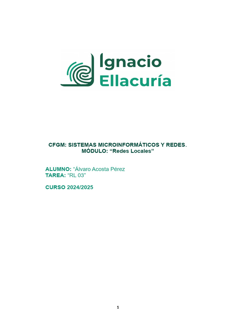 AlvaroAcostaPerez RL03 Tarea | PDF | Dirección IP | Red de computadoras
