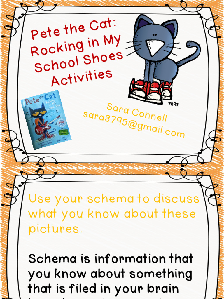 Pete the Cat School Shoes Activities | PDF