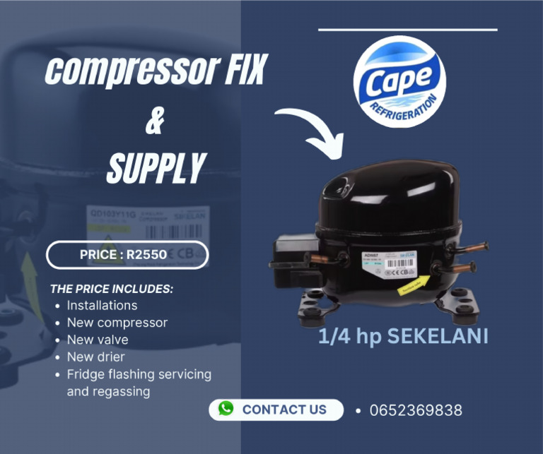 Cape Refrigeration Compressor FIX & SUPPLY Flier3-1 | PDF