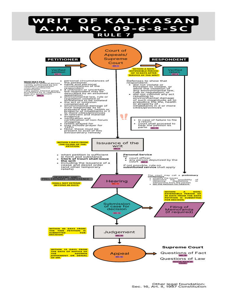 Writ of Kalikasan Flowchart | PDF | Appeal | Judgment (Law)