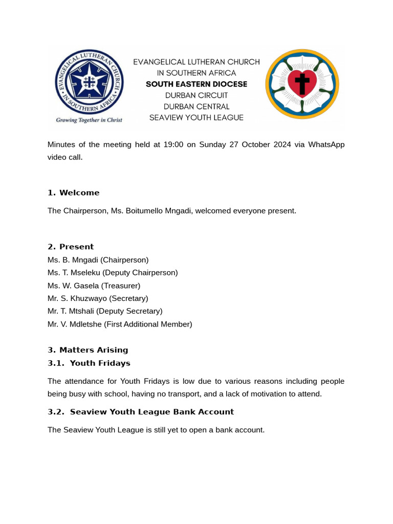 27 Oct Meeting Minutes | PDF