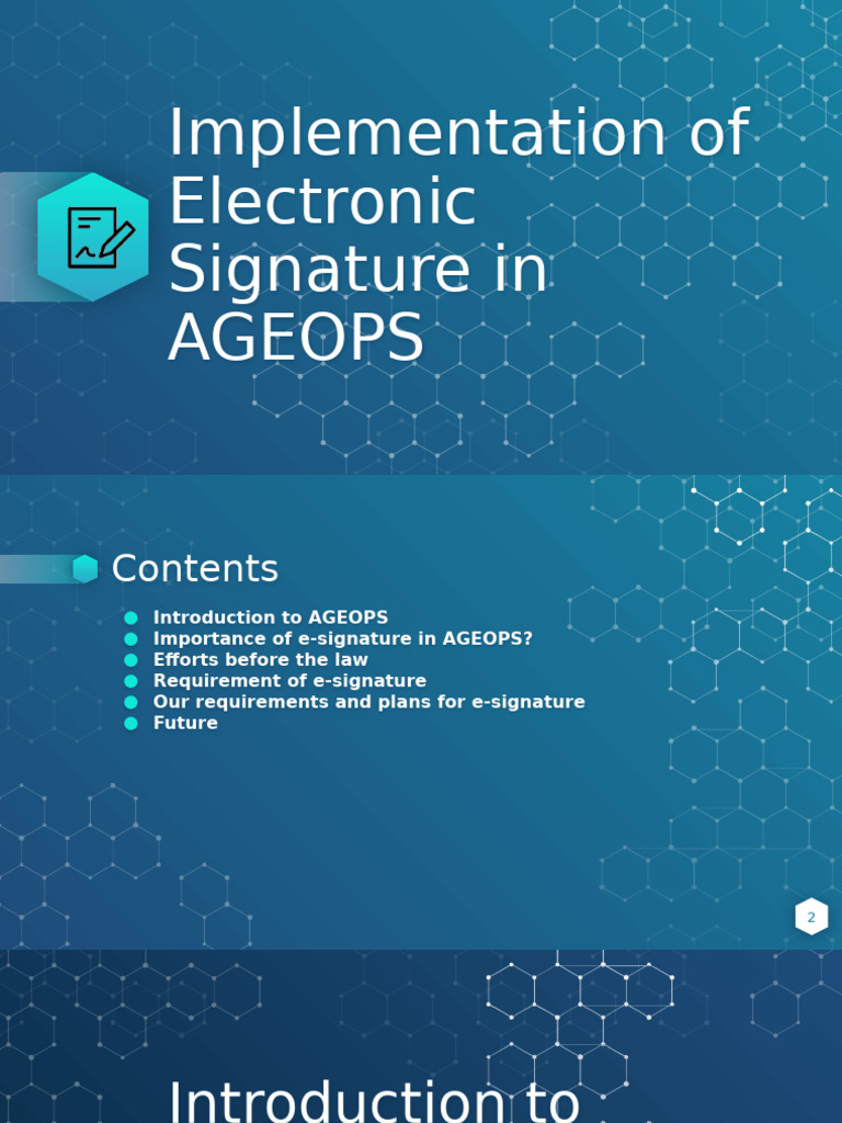 Impelmentation of E-Sign in AGEOPS | PDF | Secure Communication | Authentication