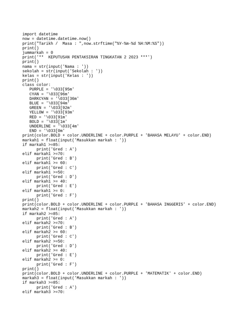 CODEKEPUTUSANPENTAKSIRAN | PDF | Color | Image Processing