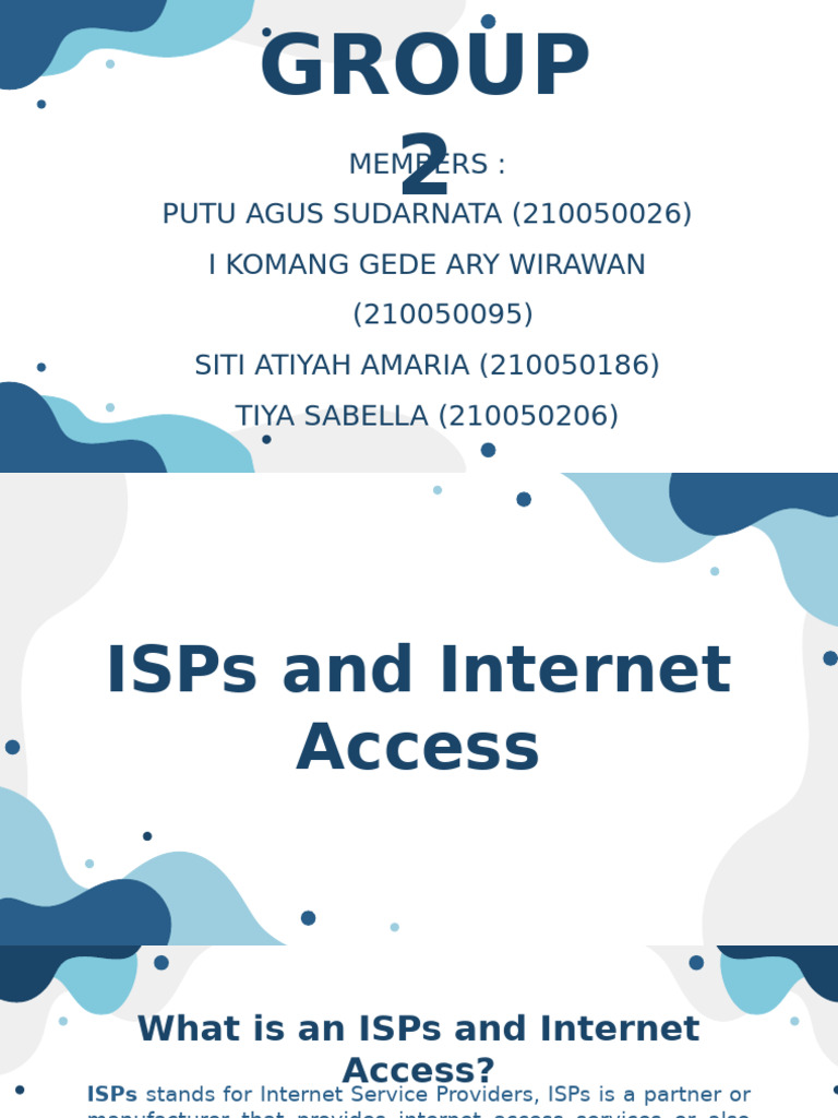 ISPs and Internet Access | PDF | Internet | Internet Access