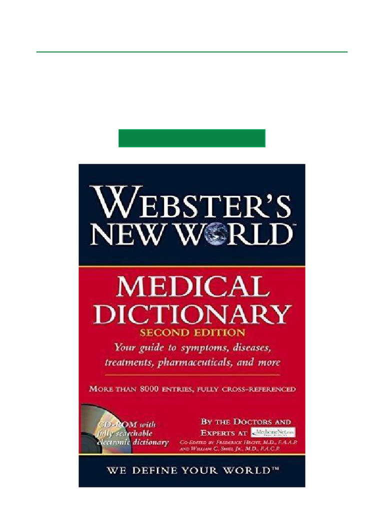 Must Read Webster's New World Medical Dictionary, 3rd Edition PDF DOCX ...