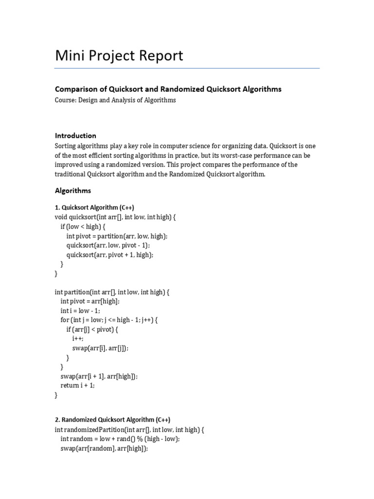 Daa Project Report | PDF