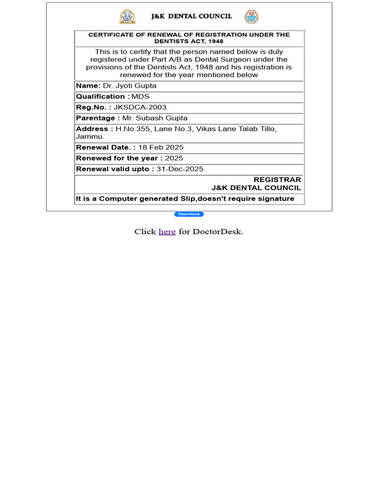 HTTPSWWW JKSDC Innewrenewalreceipt Aspx | PDF