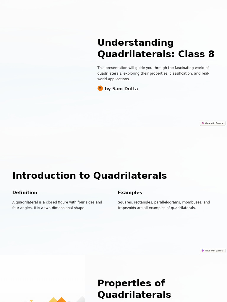 Understanding Quadrilaterals Class 8 | PDF