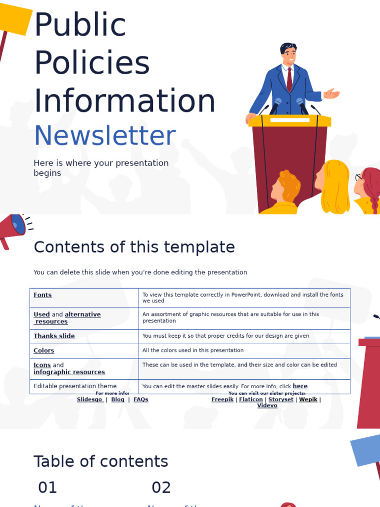 Public Policies Information Newsletter by Slidesgo | PDF | Planets ...