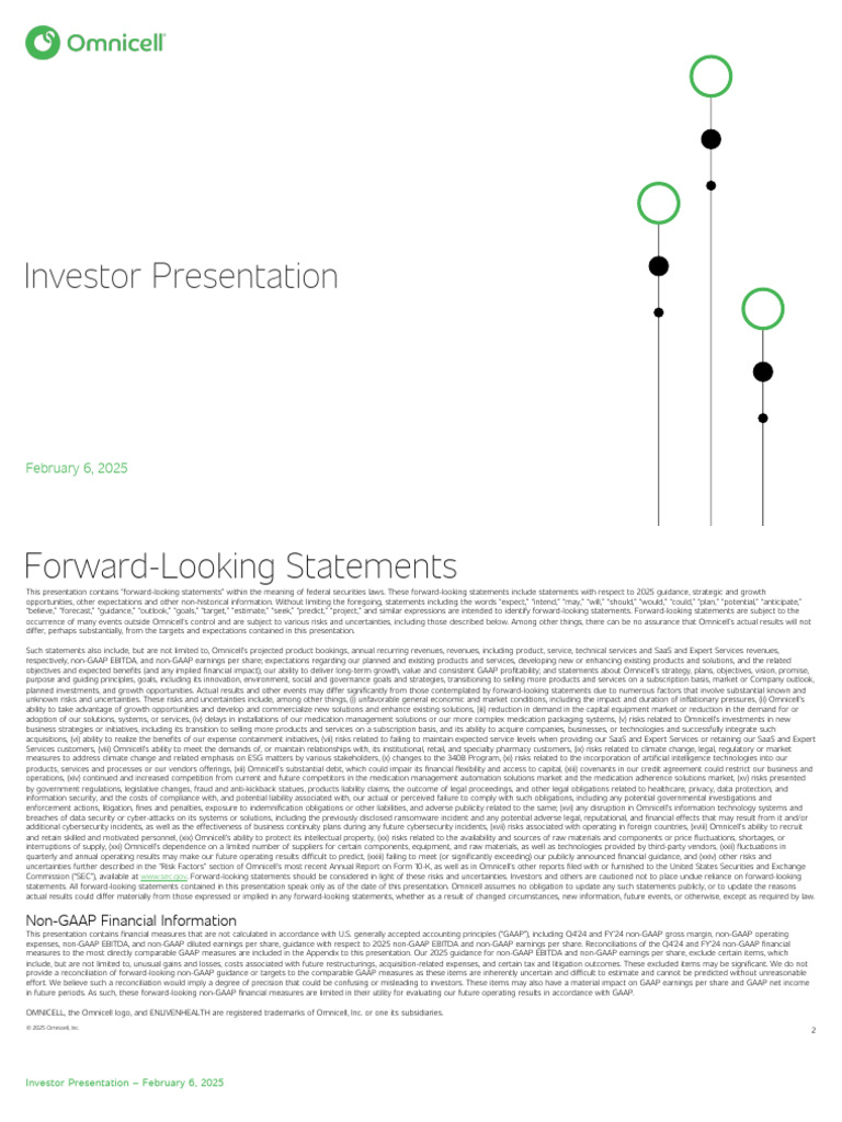 OMCL Investor Presentation | PDF | Pharmacy | Generally Accepted ...