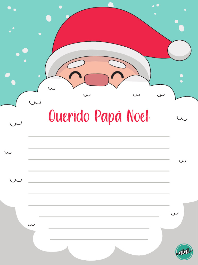 Carta_Papa_Noel_y_Buzon_Navidad_-_Nini_Dise%C3%B1os_Imprimibles | PDF