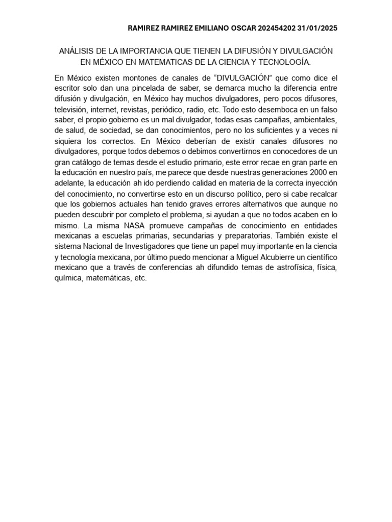 Ramirez Ramirez Comentario | PDF