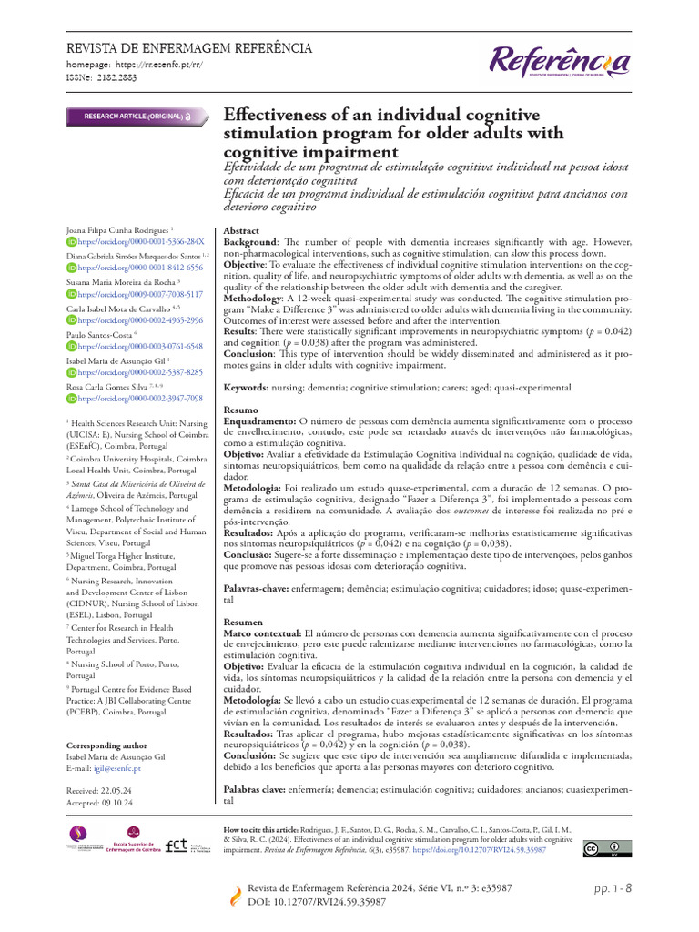 35987-Texto Do Trabalho (ObrigatÃ Rio) - 177937-1-10-20241216 | PDF | Dementia | Caregiver