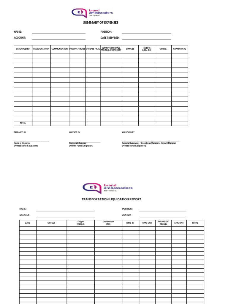 Ba x Ani Dtr_transpo Forms (2) (1) | PDF